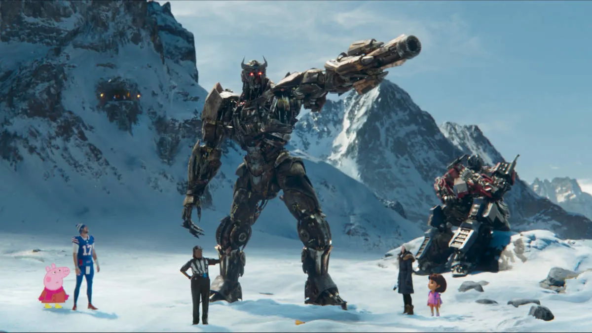 Josh Allen and Peppa Pig in a New Paramount+ NFL Ad